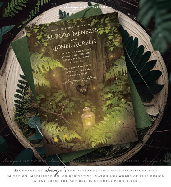 Enchanted Forest Prom Invitation, Woodland Party Invitation, Rustic ...