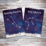 Constellation Galaxy Star Wedding Table Numbers, Celestial Starry Night ...