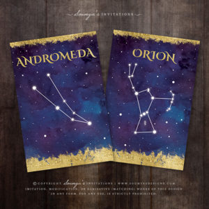 Constellation Wedding Table Numbers, Galaxy Star Celestial Cosmos Space ...