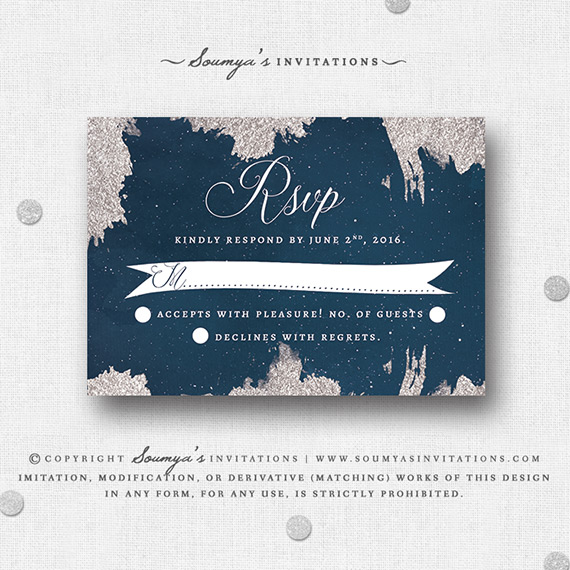 Starry Night Stars Wedding, Navy Blue Silver Wedding, Winter Wedding, Constellation Wedding ...