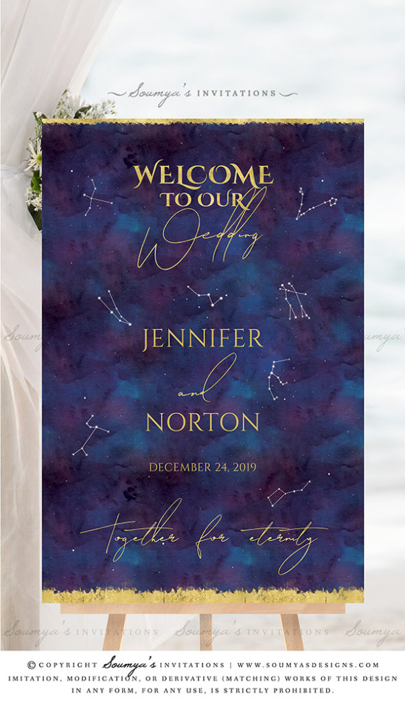Emerald Green Galaxy Wedding Signs, Green Silver Wedding Signs ...
