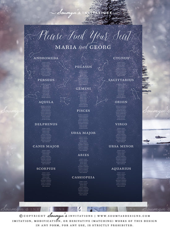 Constellation Celestial Table Numbers, Starry Night Galaxy Astronomy ...