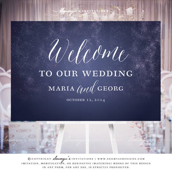 Starry Night Wedding Decor Signs, Star Galaxy Space Wedding Signs ...