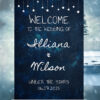 Starry Night Wedding Welcome Sign, Celestial Wedding Welcome Sign, Navy ...