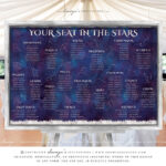 Galaxy Seating Chart, Starry Night Seating Chart, Celestial Seating ...