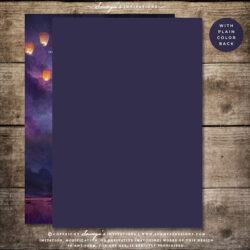 Flying Lanterns Prom Invitation, Enchanted Lake Invitation, Night Sky ...