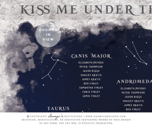 Celestial Seating Chart, Starry Night Wedding Seating Chart Plan ...