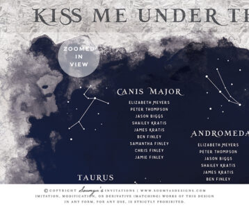 Celestial Seating Chart, Starry Night Wedding Seating Chart Plan ...