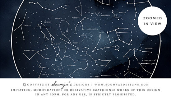 Personalized Star Map, Custom Star Chart By Date, Wedding Gift ...