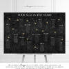 Celestial Seating Chart, Black Starry Night Sky Wedding Seating Chart ...
