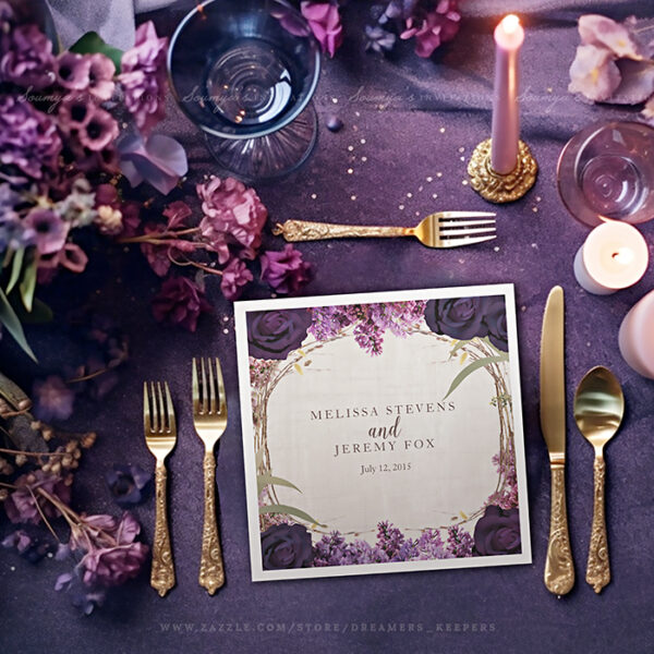Enchanted Garden Theme Moodboard, Purple Wedding Theme, Purple ...